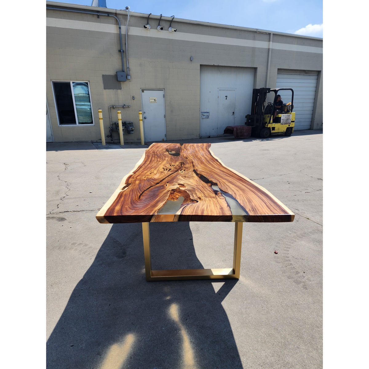 120"L Live Edge Acacia wood Slab Table – Alive Edge Designs