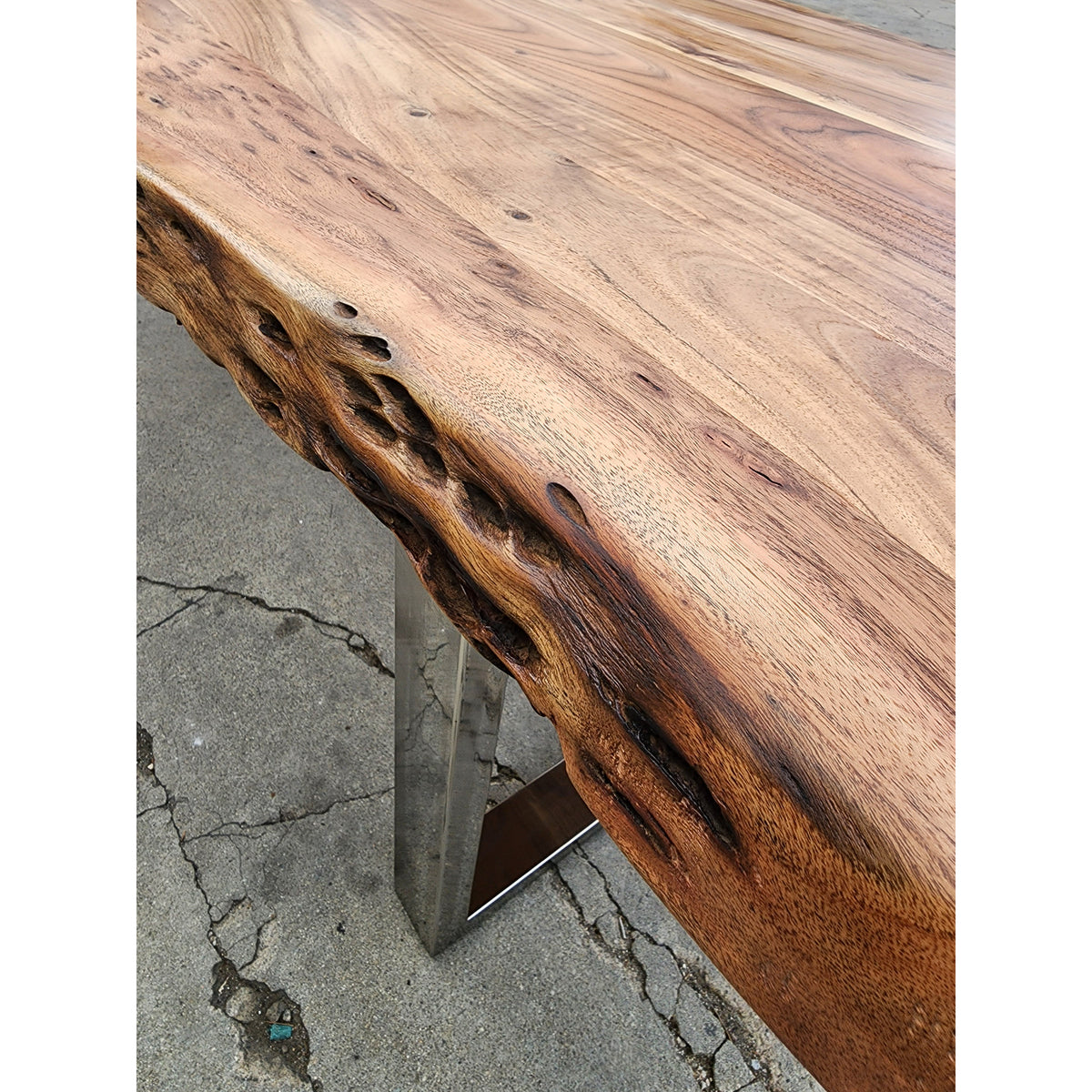 New Listing - 96"L Live edge, Acacia wood table – Alive Edge Designs