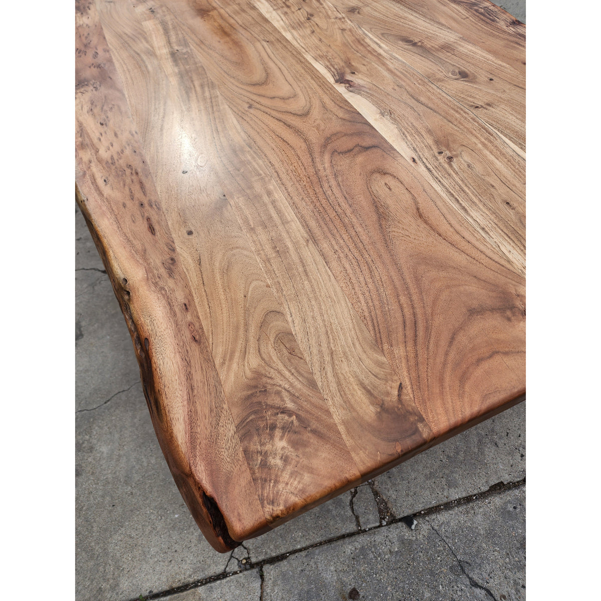 New Listing - 96"L Live edge, Acacia wood table – Alive Edge Designs