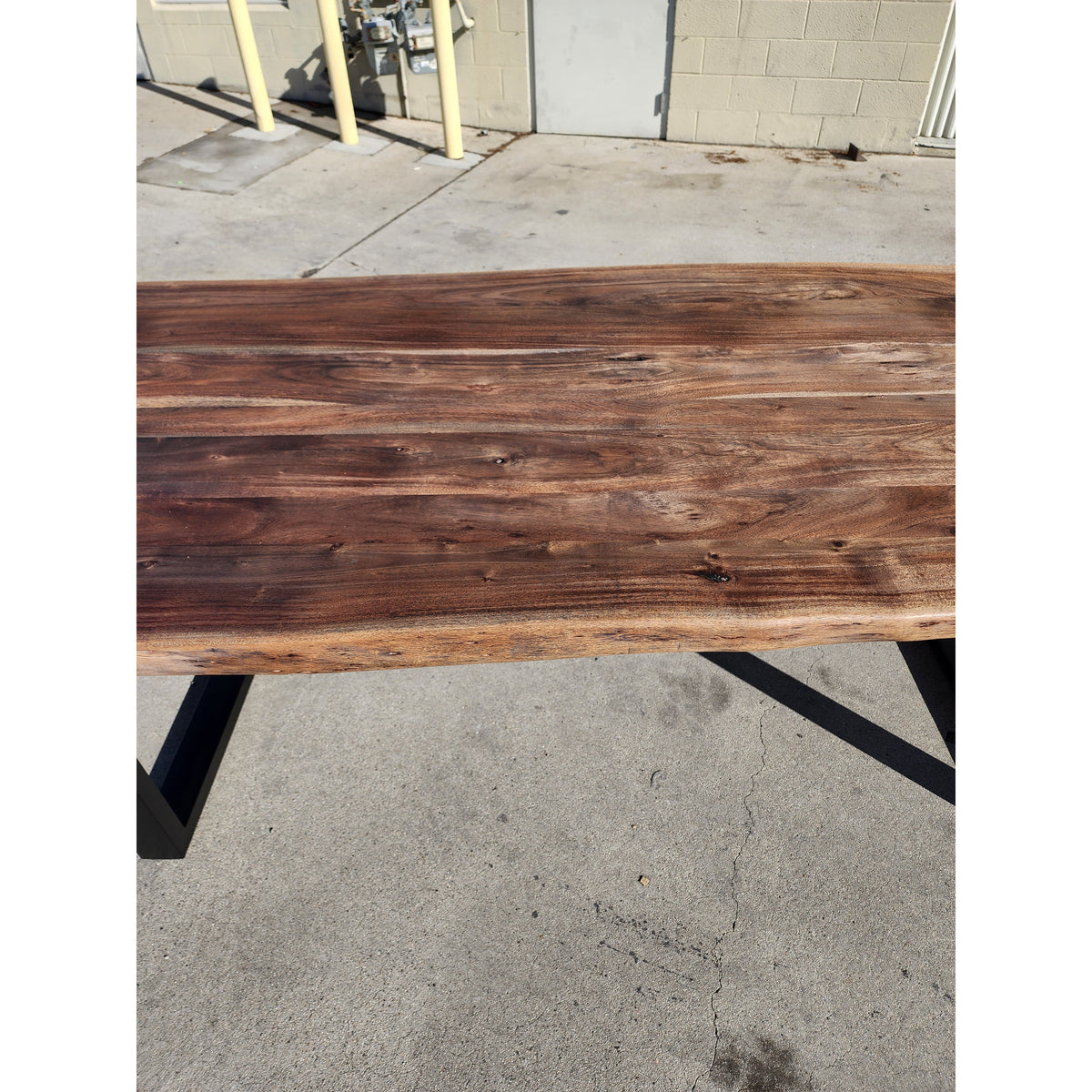 Custom stained, 96"L Live Edge Acacia wood Dining/Conference Table ...
